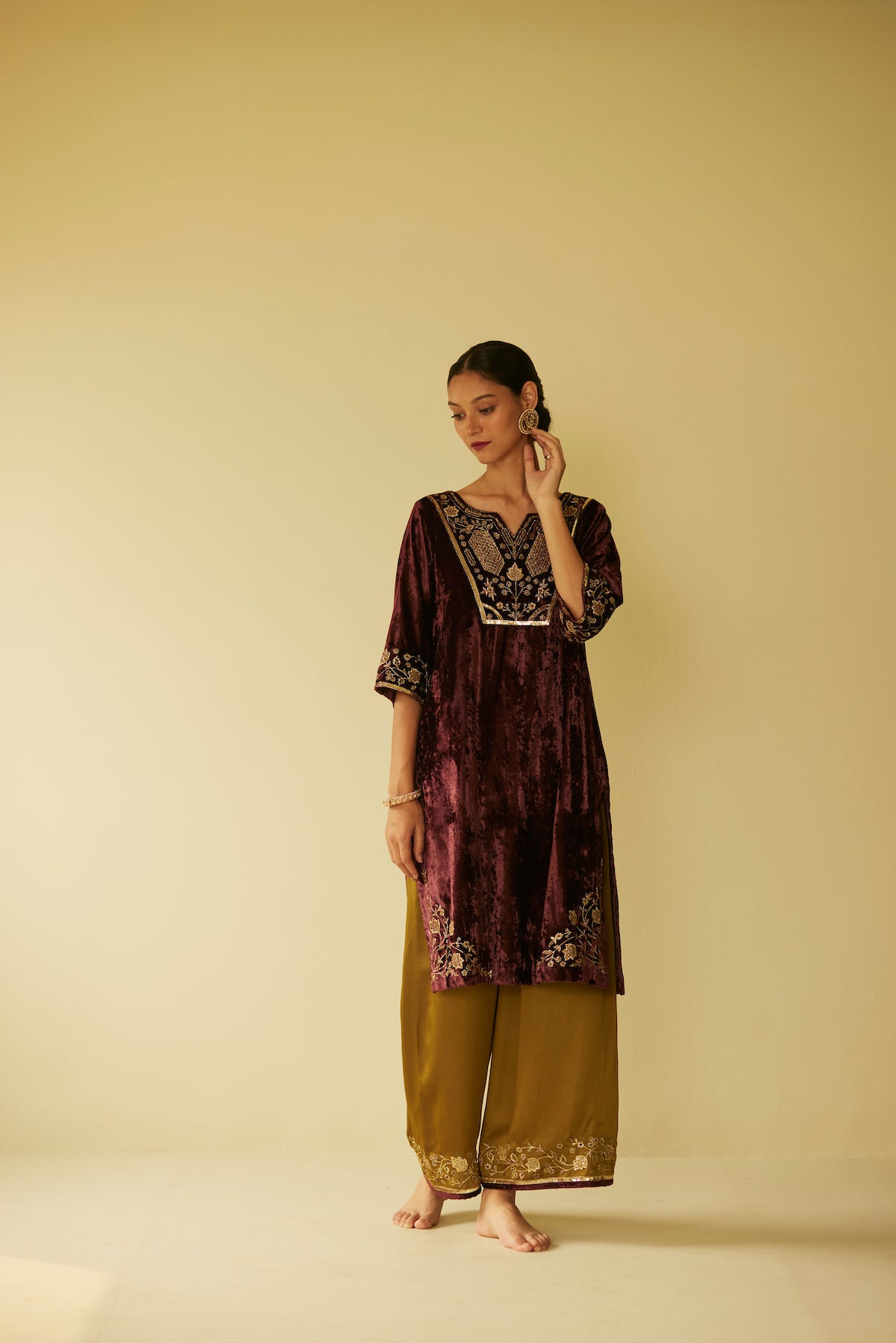 Purple Meera Kurta Set – Sarang Kaur