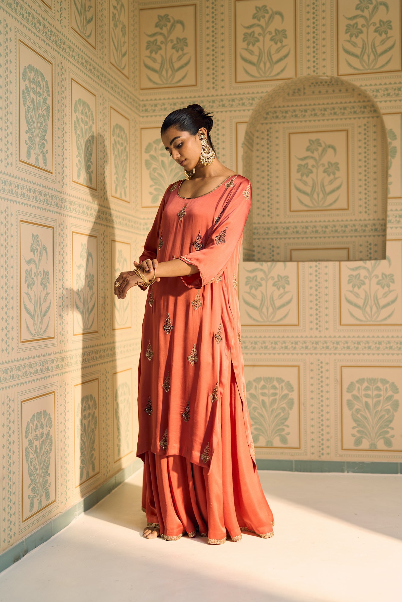 Orange Chavi Lehenga Set – Sarang Kaur